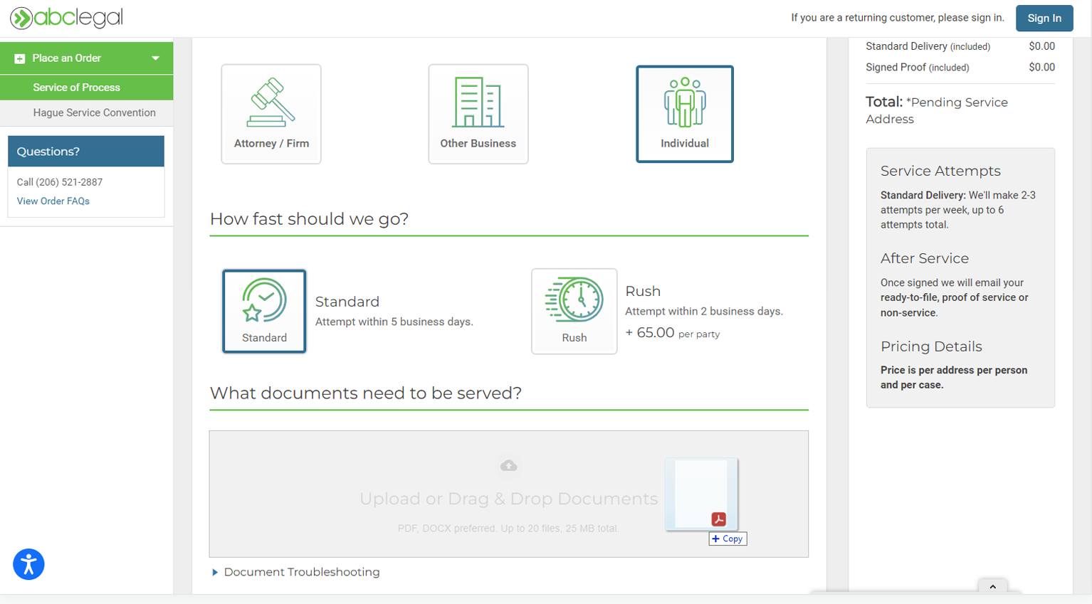 Individuals | Getting Started