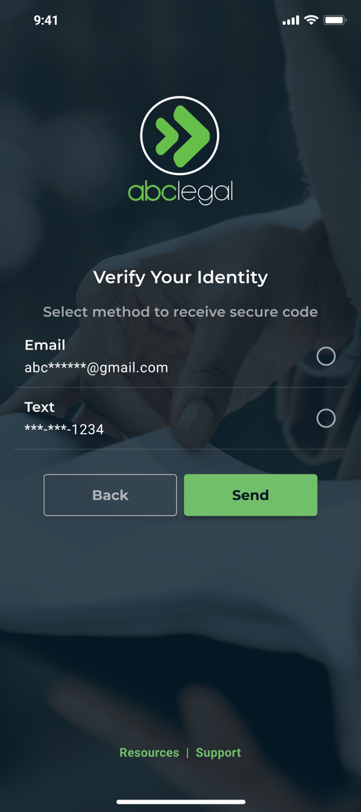 Verify Your Identity / Secure Code