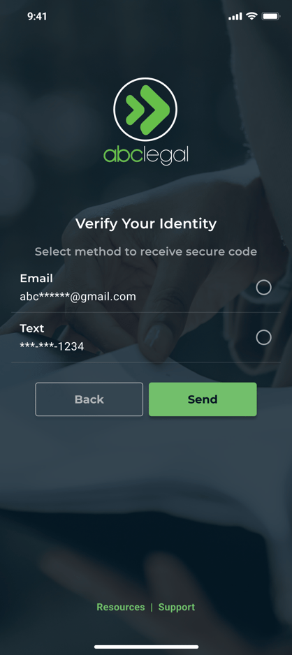 Verify Your Identity / Secure Code