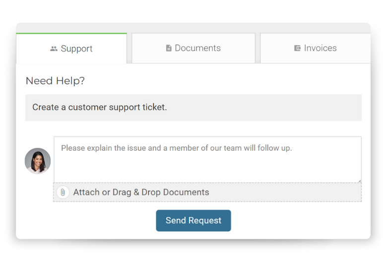 Submit a Support Request for Your Order