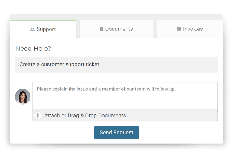 Submit a Support Request for Your Order