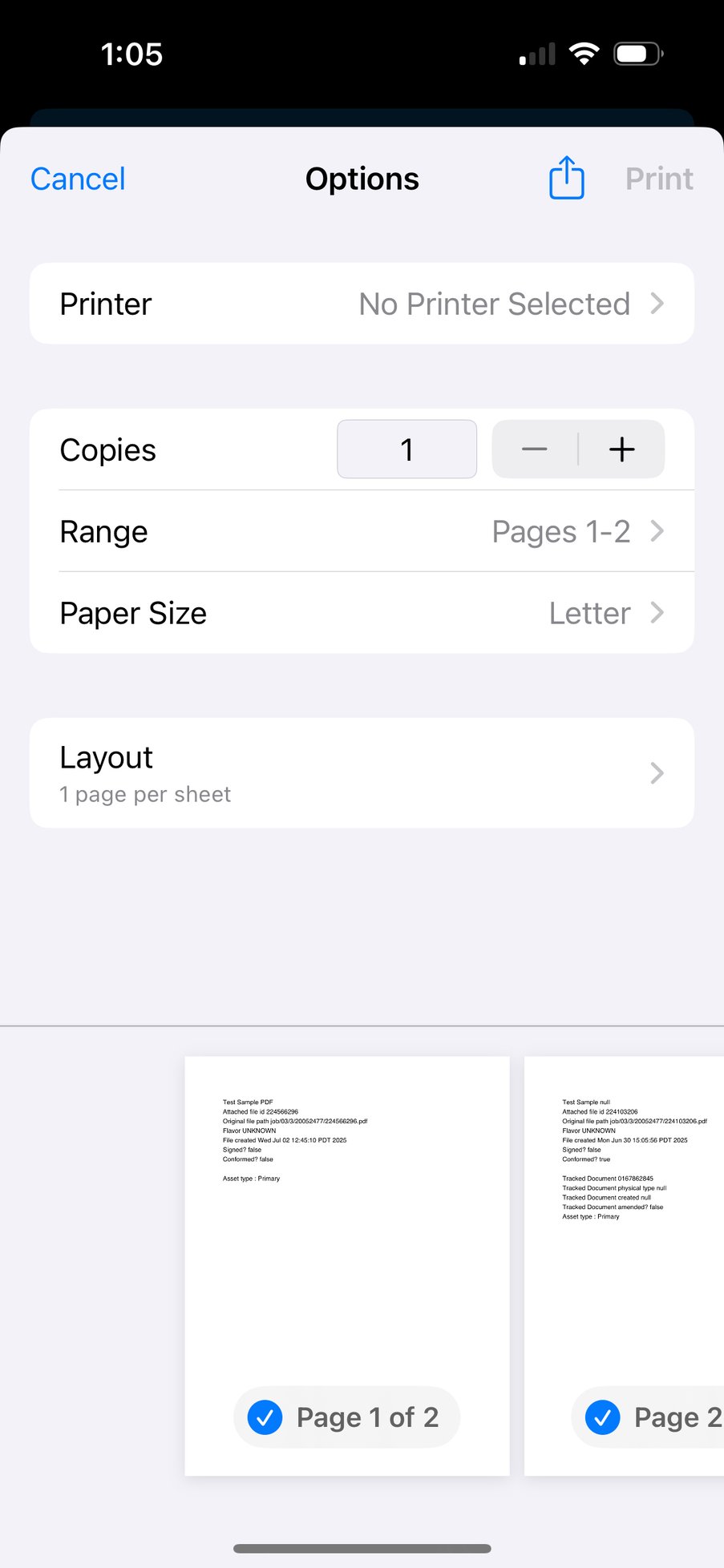 Print Documents from ABC Mobile